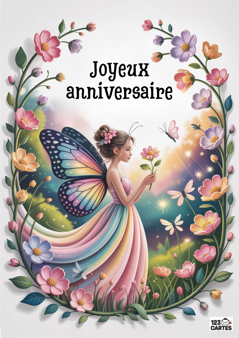 Cartes anniversaire Femme gratuites à imprimer [PDF] | 123cartes